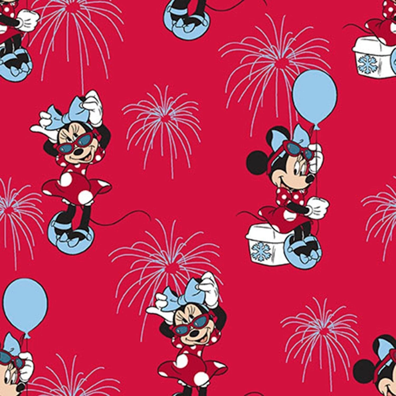Minnie Mouse Red Patriotic Cotton Fabric - Walmart.com