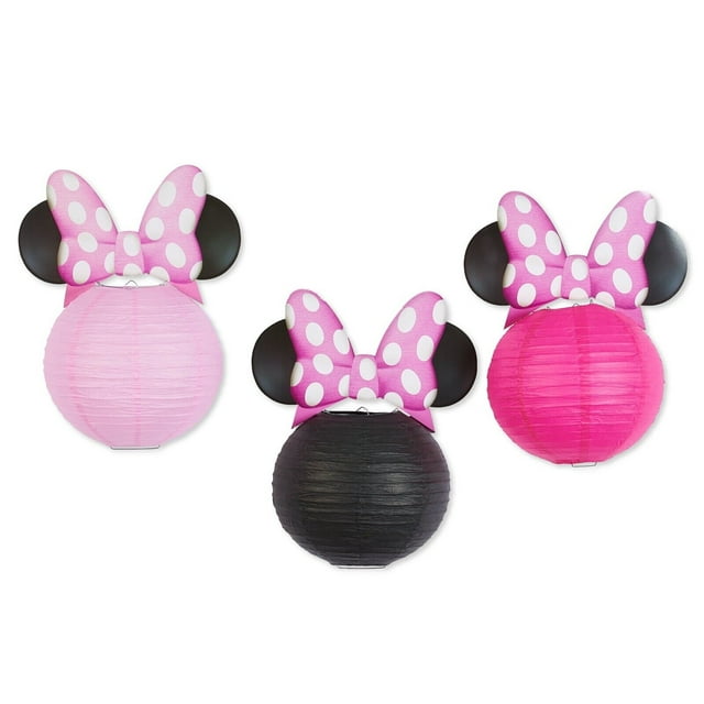Minnie Mouse Round Paper Lanterns, 3ct - Walmart.com