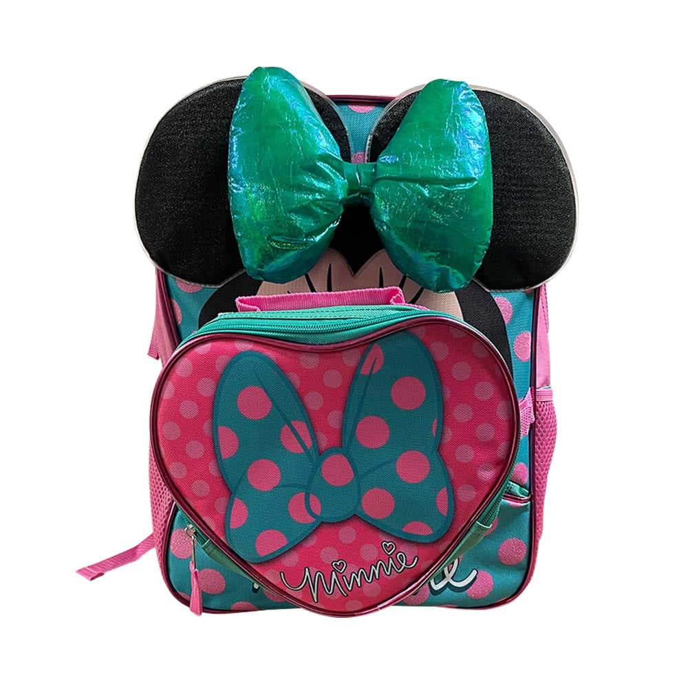 Minnie Mouse School Backpack with Lunch Tote Bag Box (Set of 5 Piece ...
