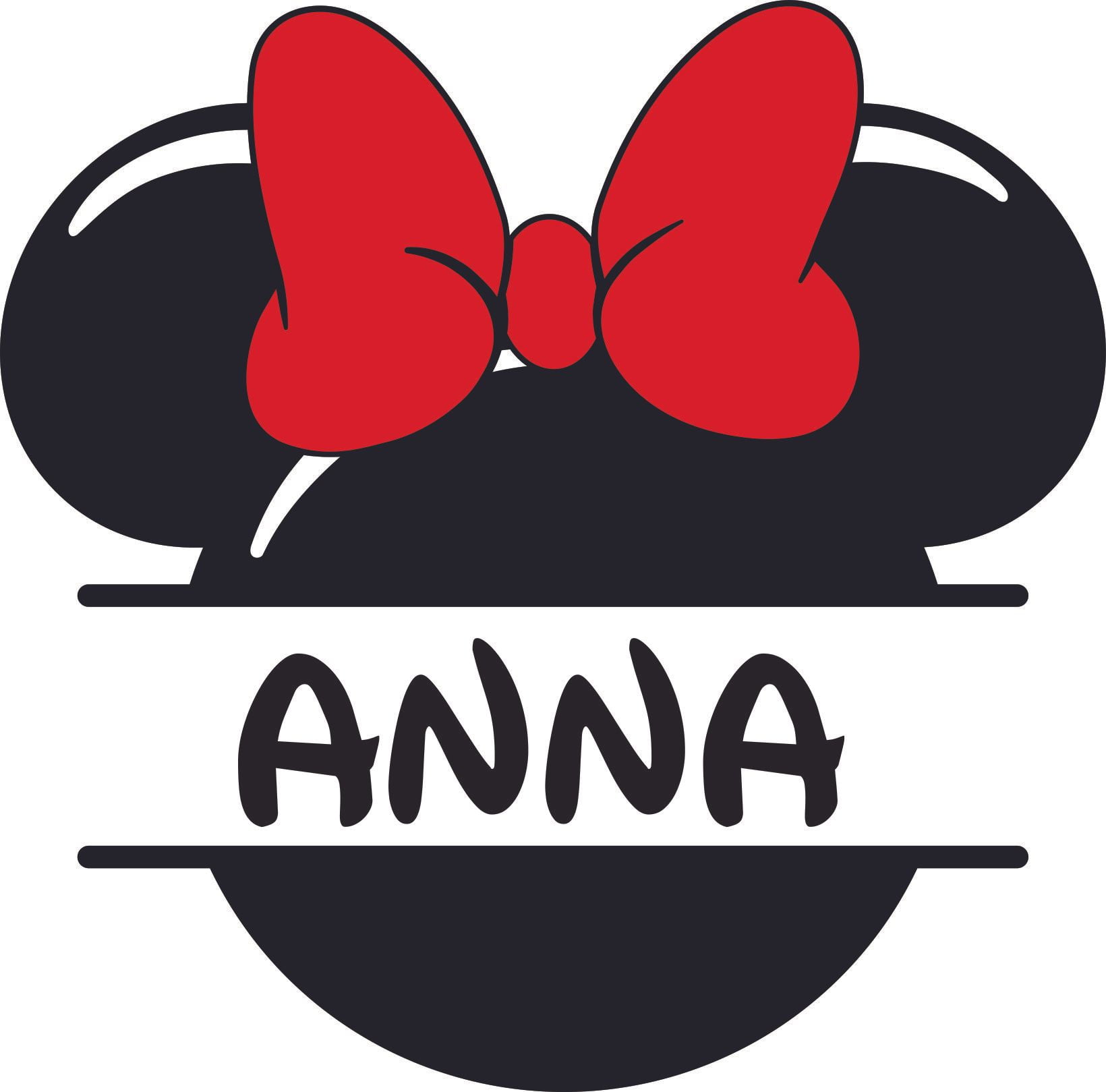 Minnie Mouse Silhouette Minnie Customized Wall Decal - Custom Vinyl ...
