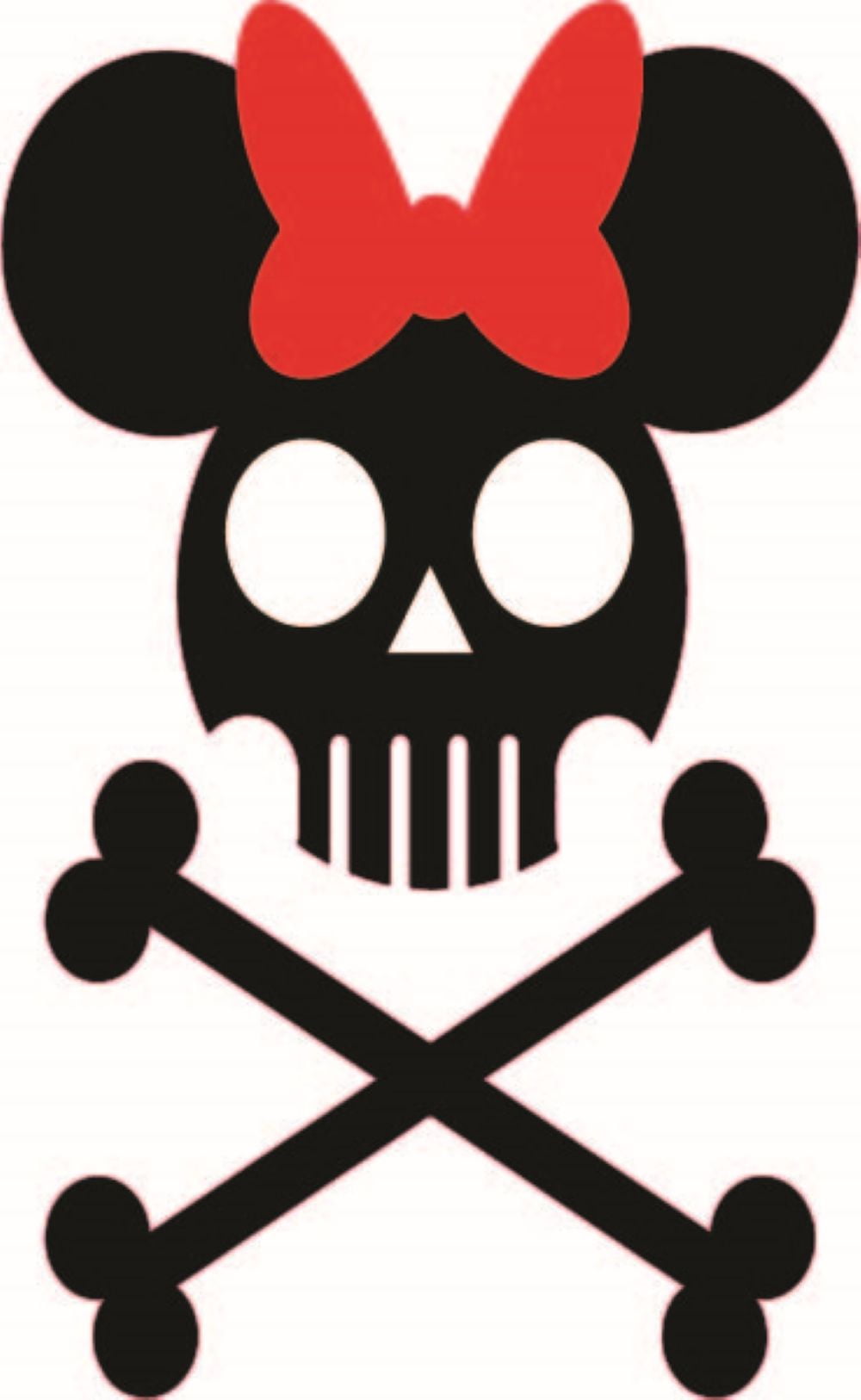 Minnie Mouse Skull Scary Cartoon Character Cartoons Decors Wall Sticker ...