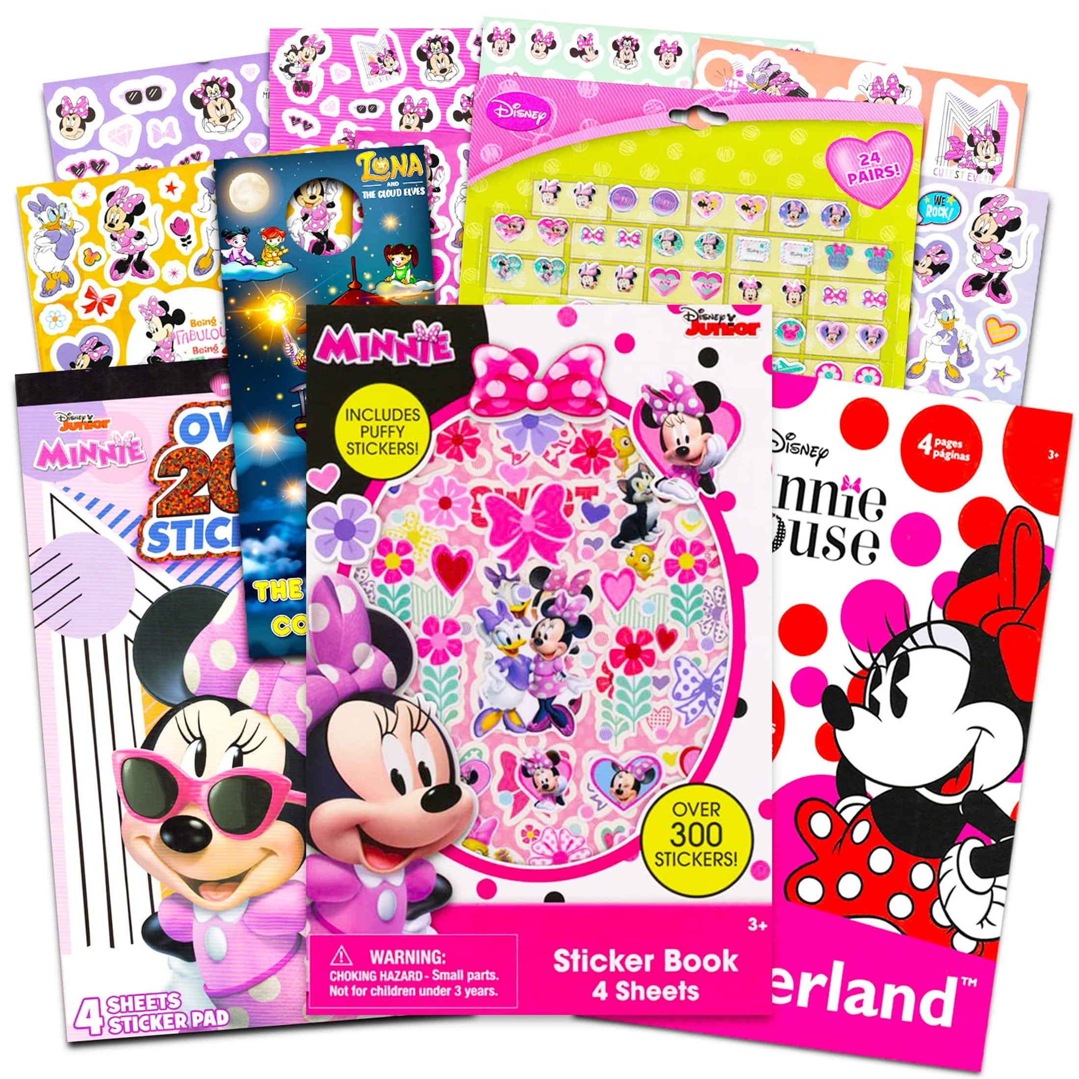 Minnie Mouse Sticker Mega Pack - 800+ Stickers, Daisy, Earrings, Party ...