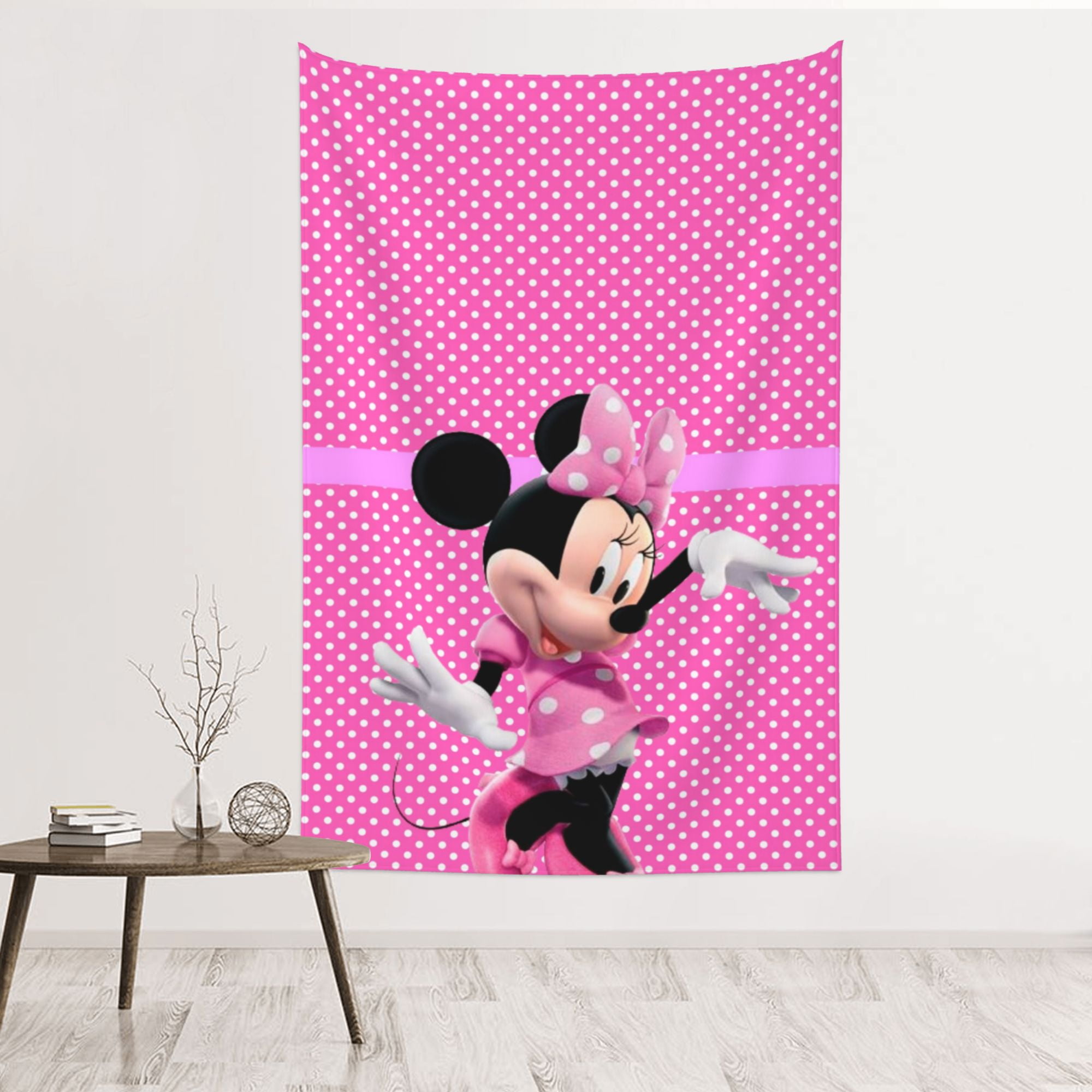 Minnie Mouse Tapestry Aesthetic Wall Hanging for Living Room Bedroom ...