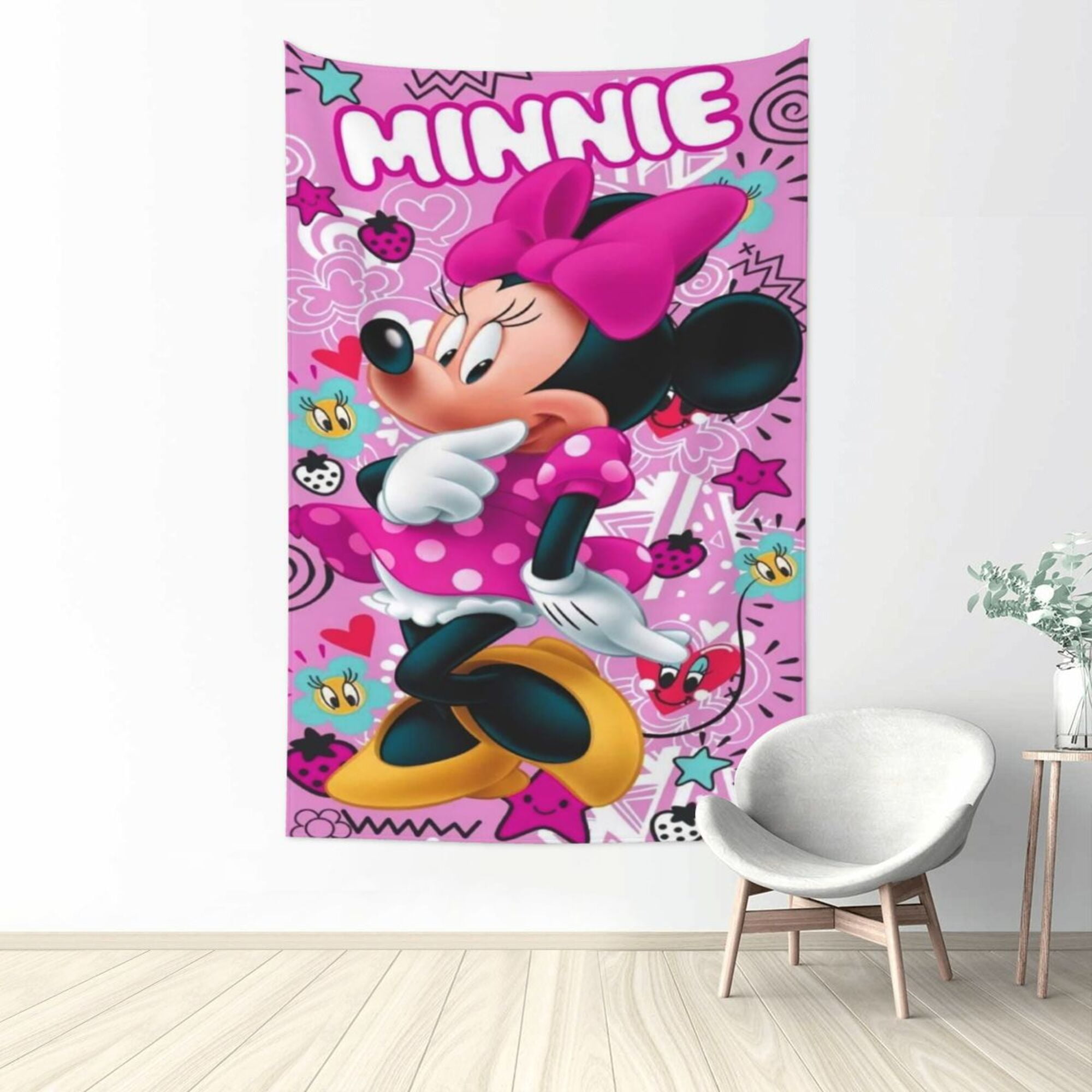 Minnie Mouse Tapestry Large Banner Wall Hanging Tapestries Aesthetic ...