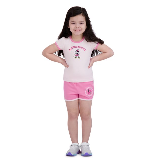 Minnie Mouse Toddler Girl 3 Piece Knit Short Set, Sizes 12 Months-5T ...