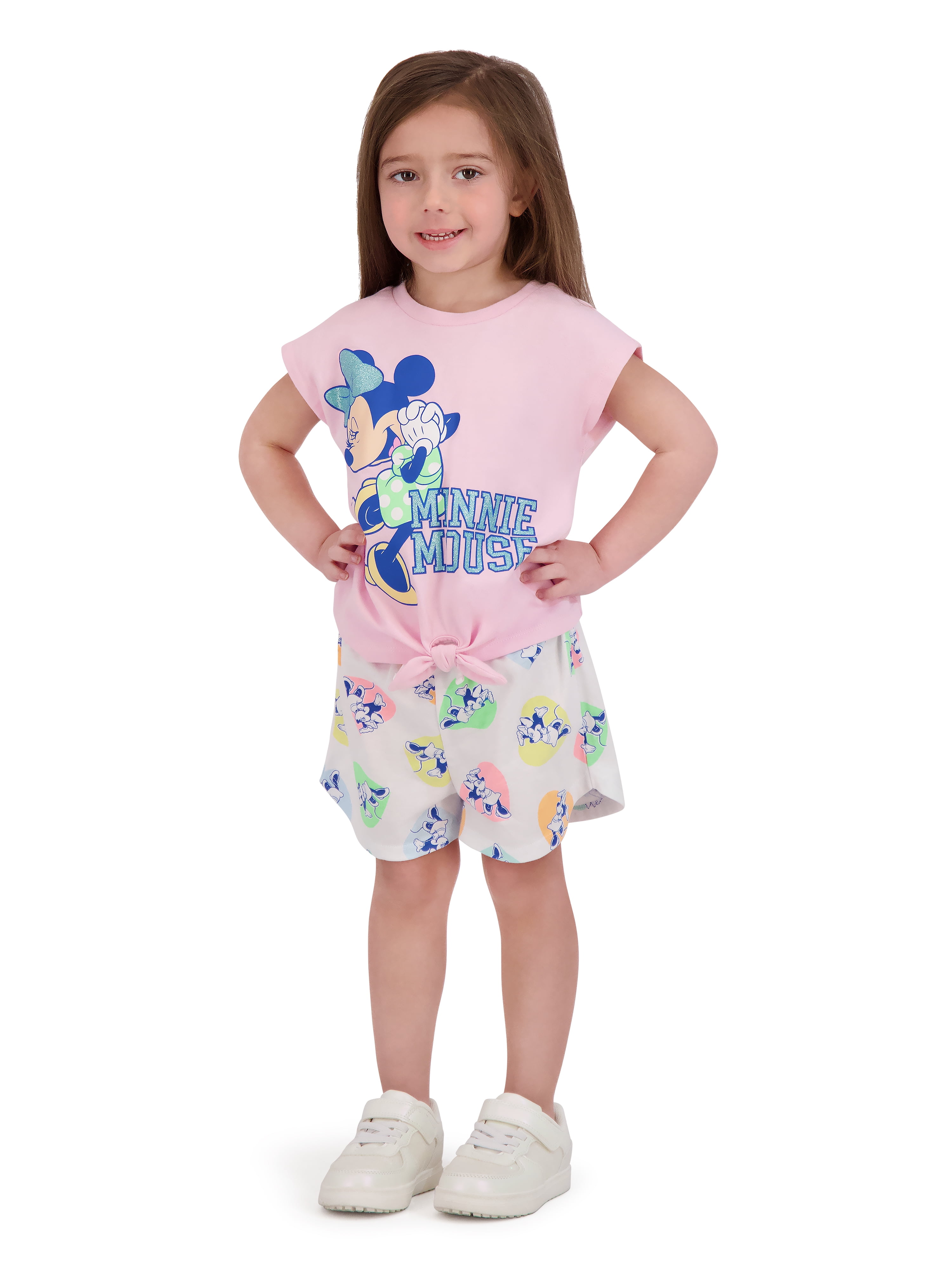 Minnie Mouse Toddler Girl 4 Piece Knit Short Set, Sizes 12 Months-5T ...