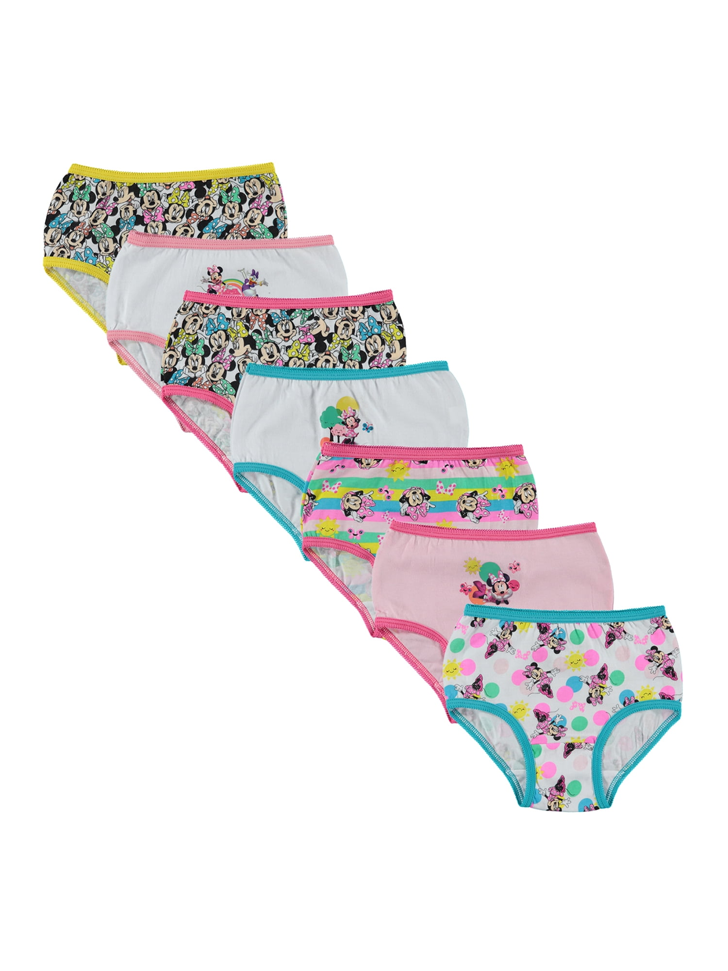 Minnie Mouse Toddler Girl Briefs - 7-Pack, Sizes 2T-4T - Walmart.com