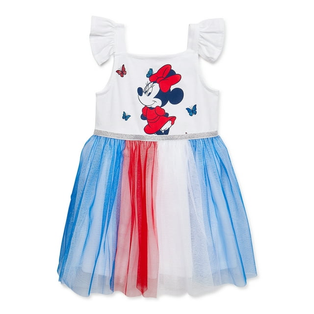 Minnie Mouse Toddler Girl Flutter Sleeve Tutu Dress, Sizes 12M-5T ...