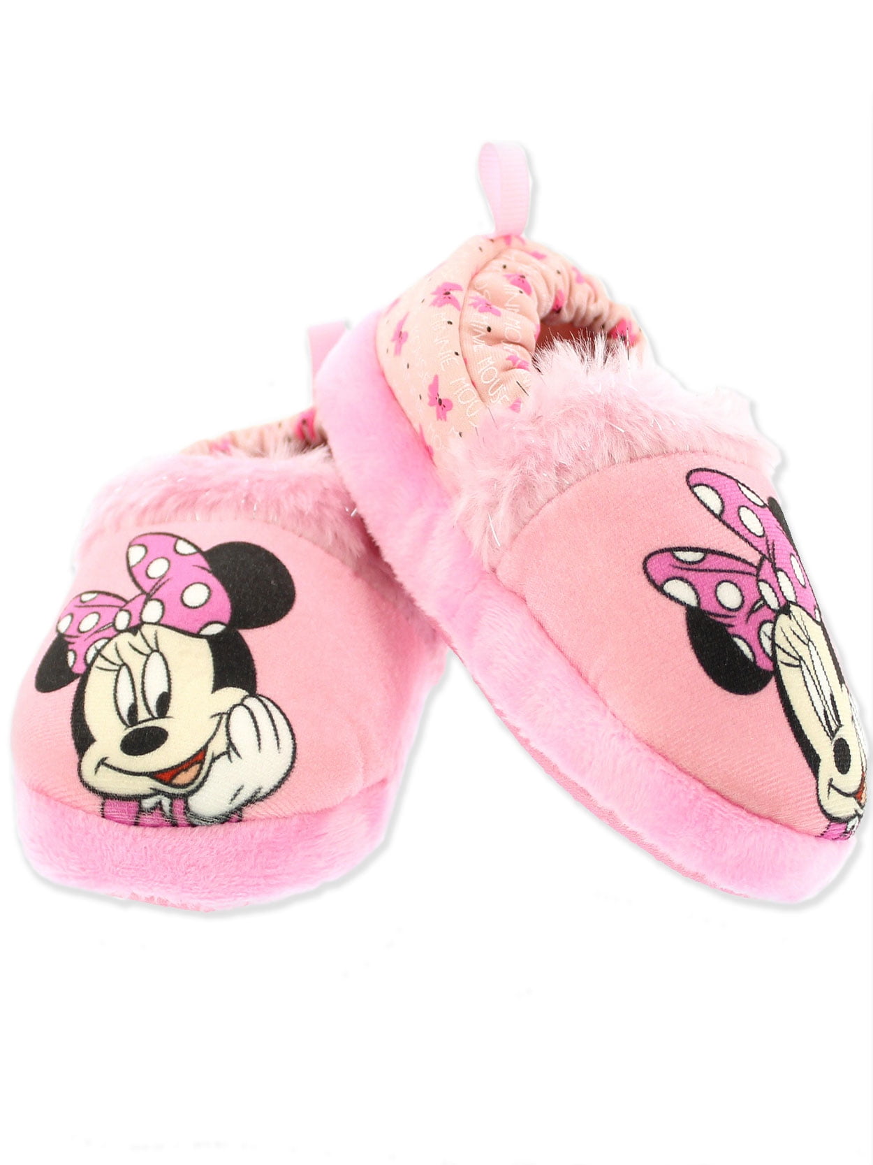 Minnie Mouse Toddler Girl's Plush A-Line Slippers CH5263O - Walmart.com