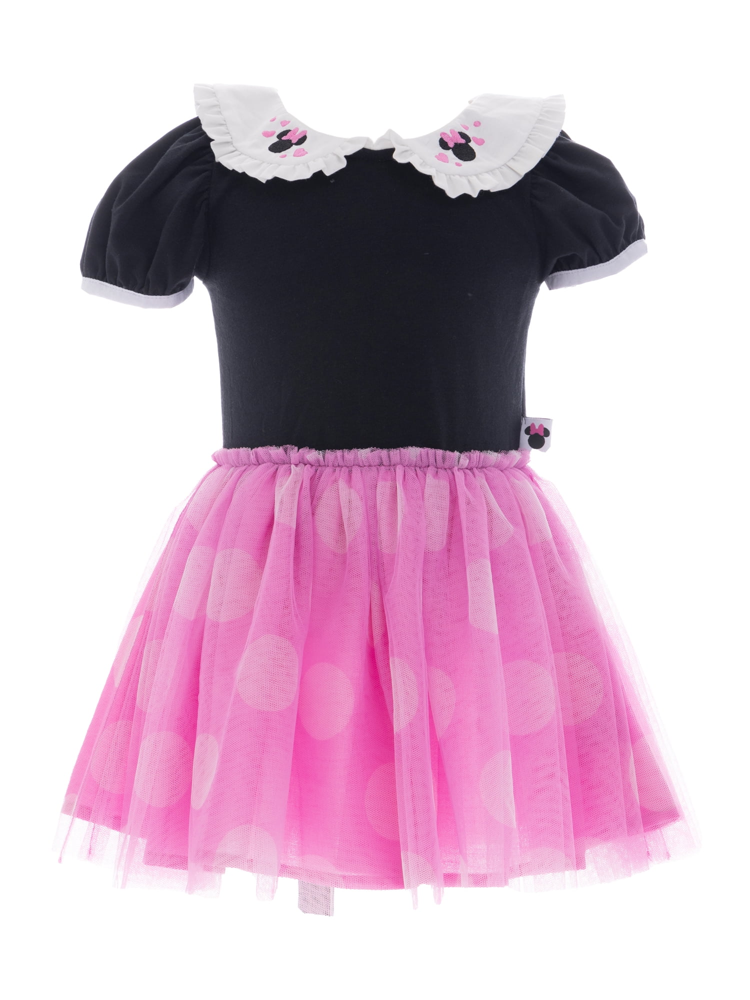 Minnie Mouse Toddler Girls Cosplay Tutu Dress with Puff Sleeves, Sizes ...