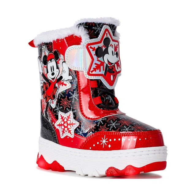 Minnie Mouse Toddler Girls Light Up Snow Boots, Sizes 7-12 - Walmart.com