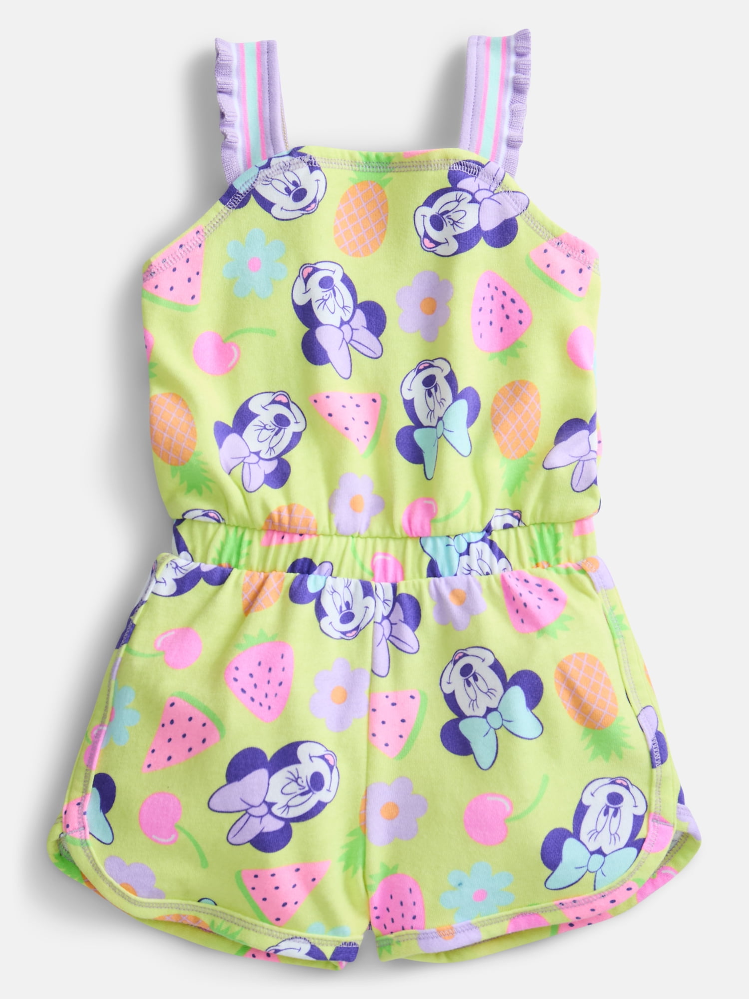 Minnie Mouse Toddler Girls Sleeveless Graphic Romper, Sizes 12M-5T ...