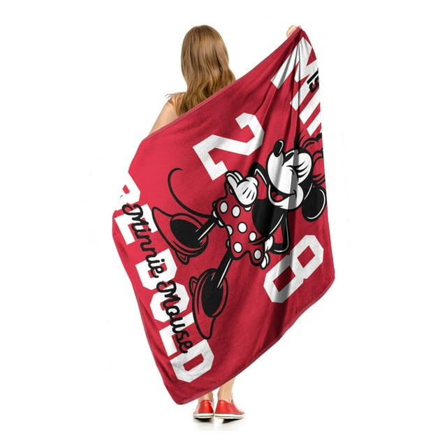Minnie Mouse Varsity Girl Kids Micro Raschel Throw Blanket - Walmart.com