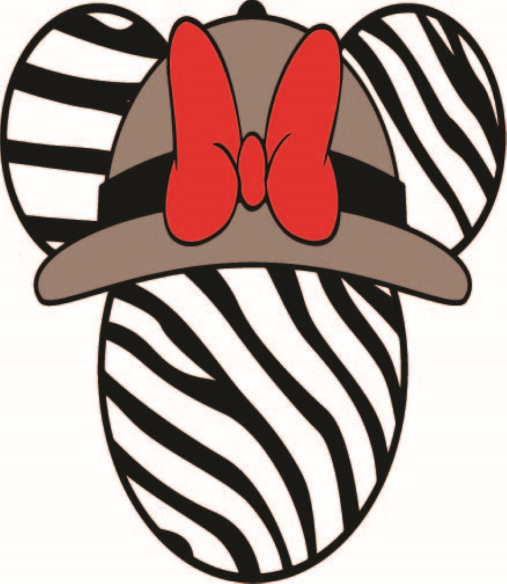 Minnie Mouse Zebra Safari Cartoon Character Decors Wall Sticker Art ...