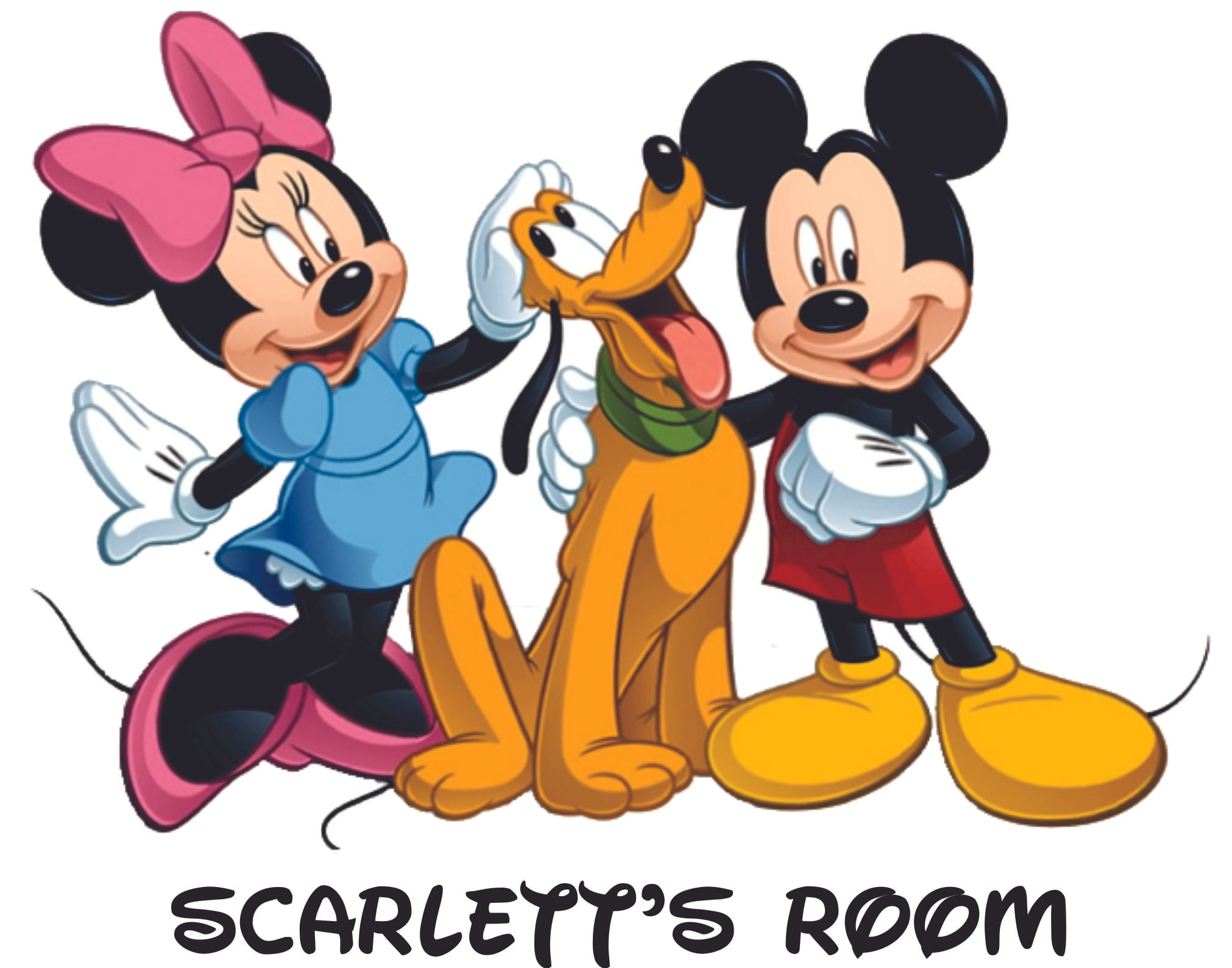 Minnie Pluto Cartoon Customized Wall Decal - Custom Vinyl Wall Art ...