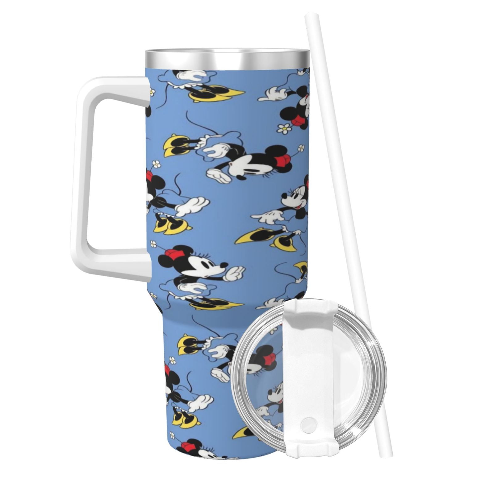 Minnie Print Thermos Insulated Stainless Steel Hot/Cold Coffee Cup 40oz ...