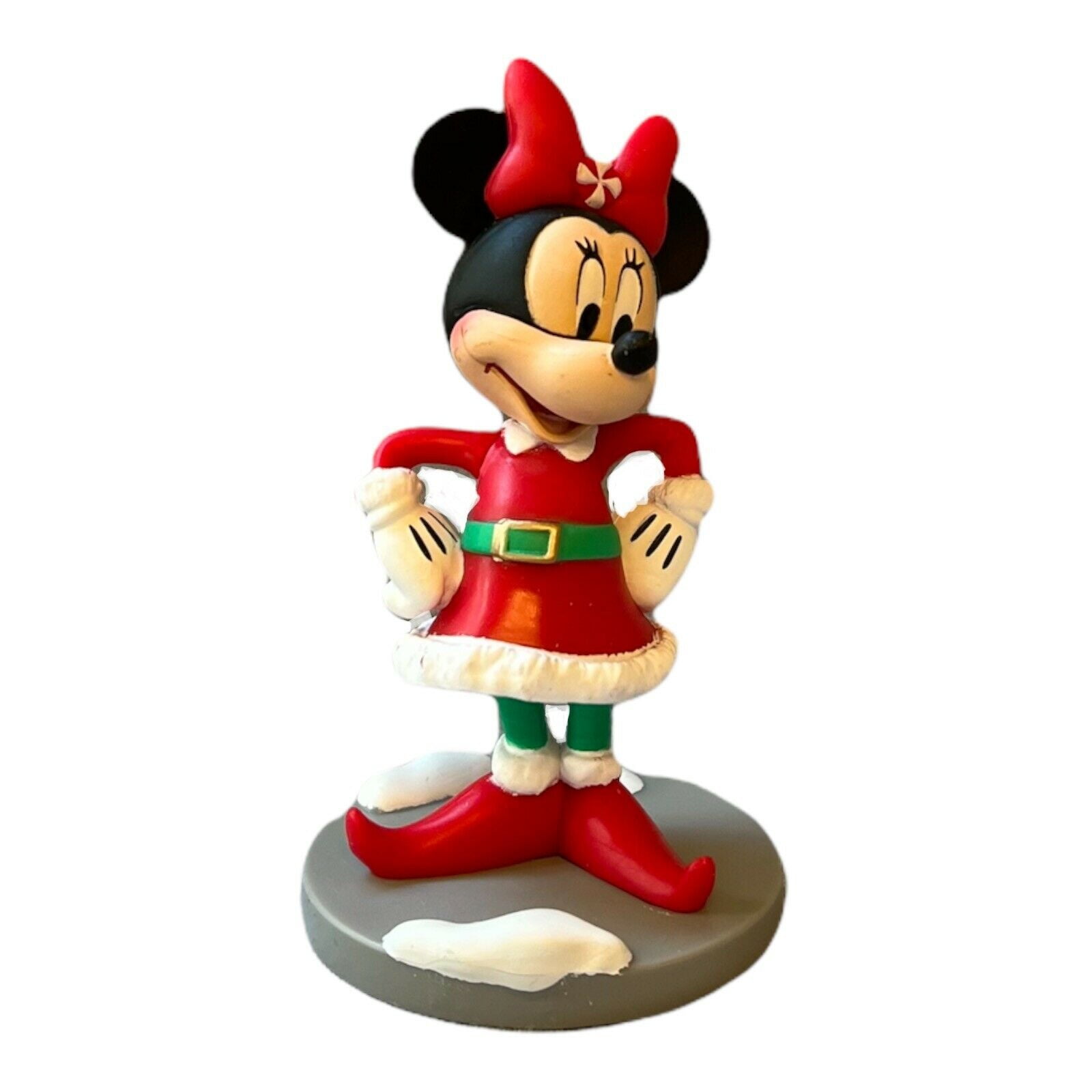 Minnie Santa Candy Cane PVC Cake Topper Holiday Attire Figure Figurine ...