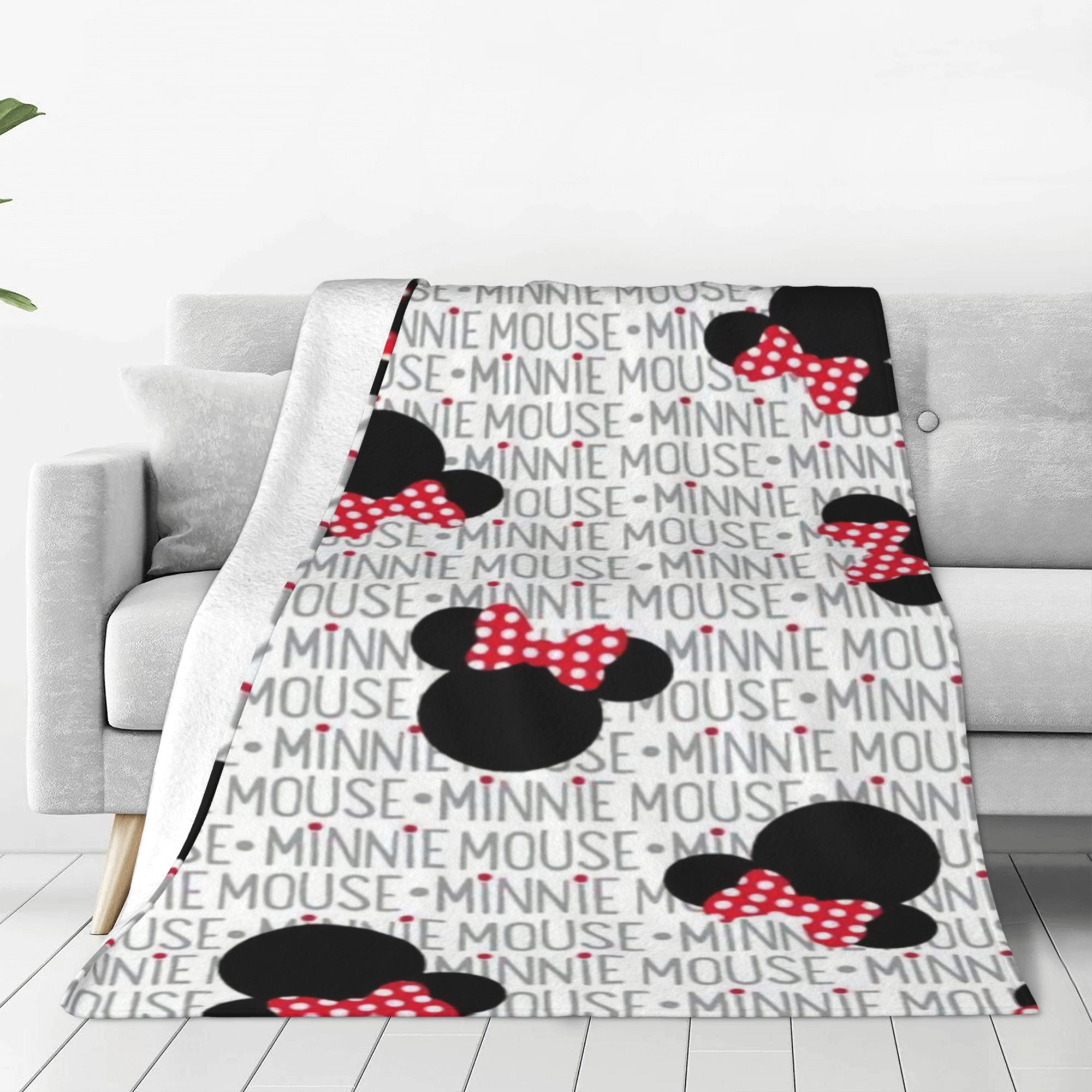 Minnie Throw Blanket Soft Plush Travel Blanket For Bedroom Living Room ...