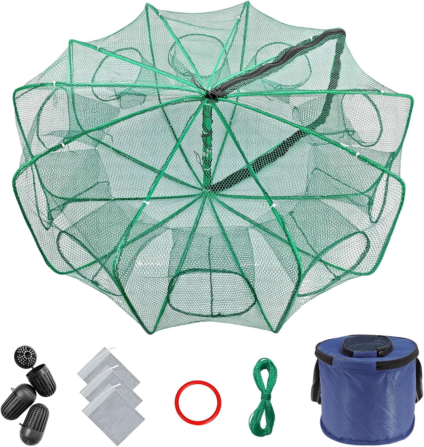 Minnow Trap 32in*10in” with Foldable Fishing Net & Collapsible Fish ...