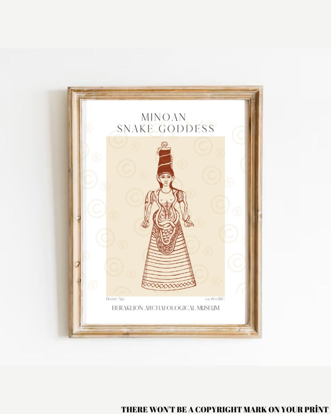 Minoan Snake Goddess, Knossos Art, Museum Poster, Greek Mythology Art ...