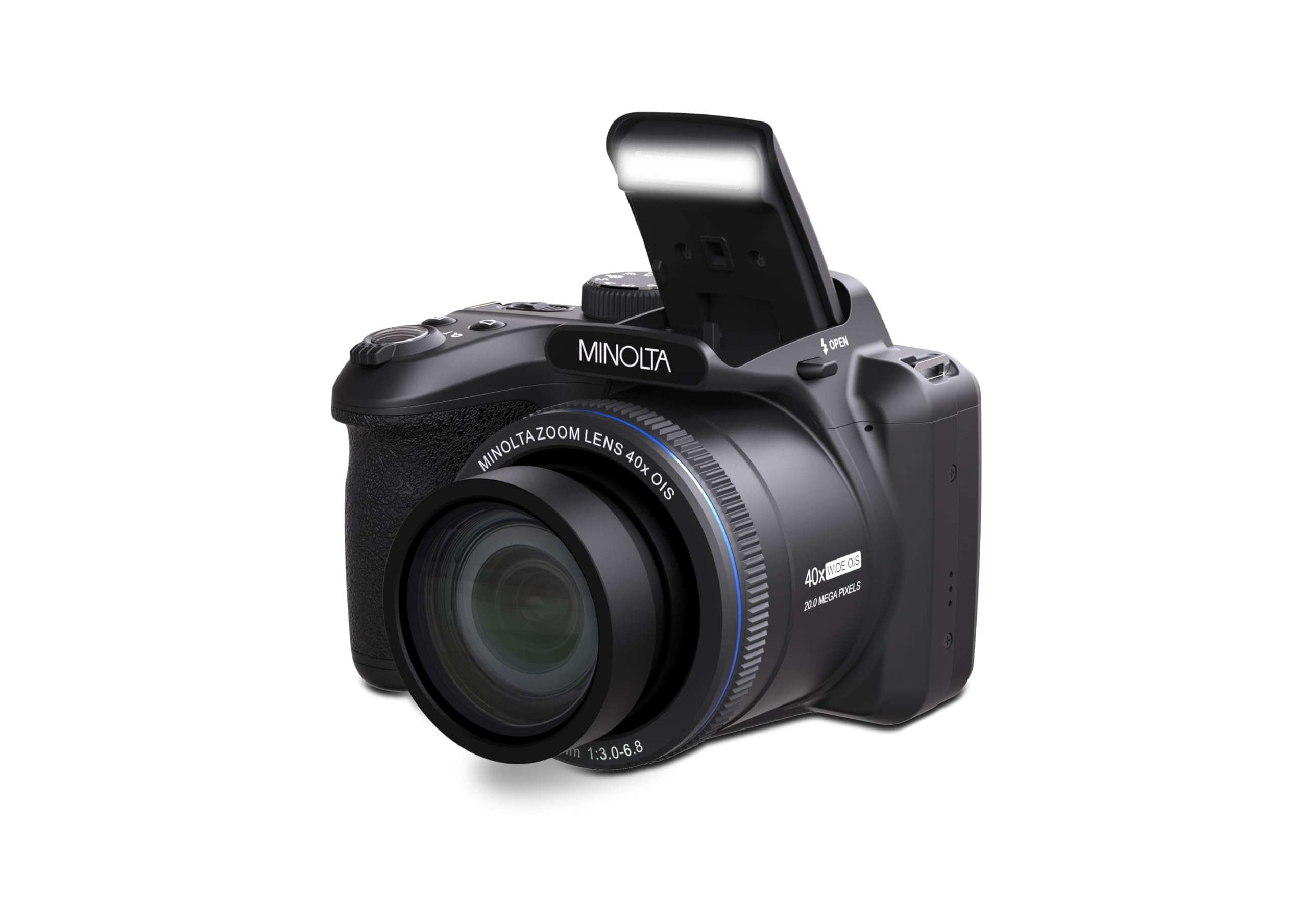 Minolta MN40Z Pro Shot 20 MP 1080P FHD Bridge Camera with 40x Optical ...