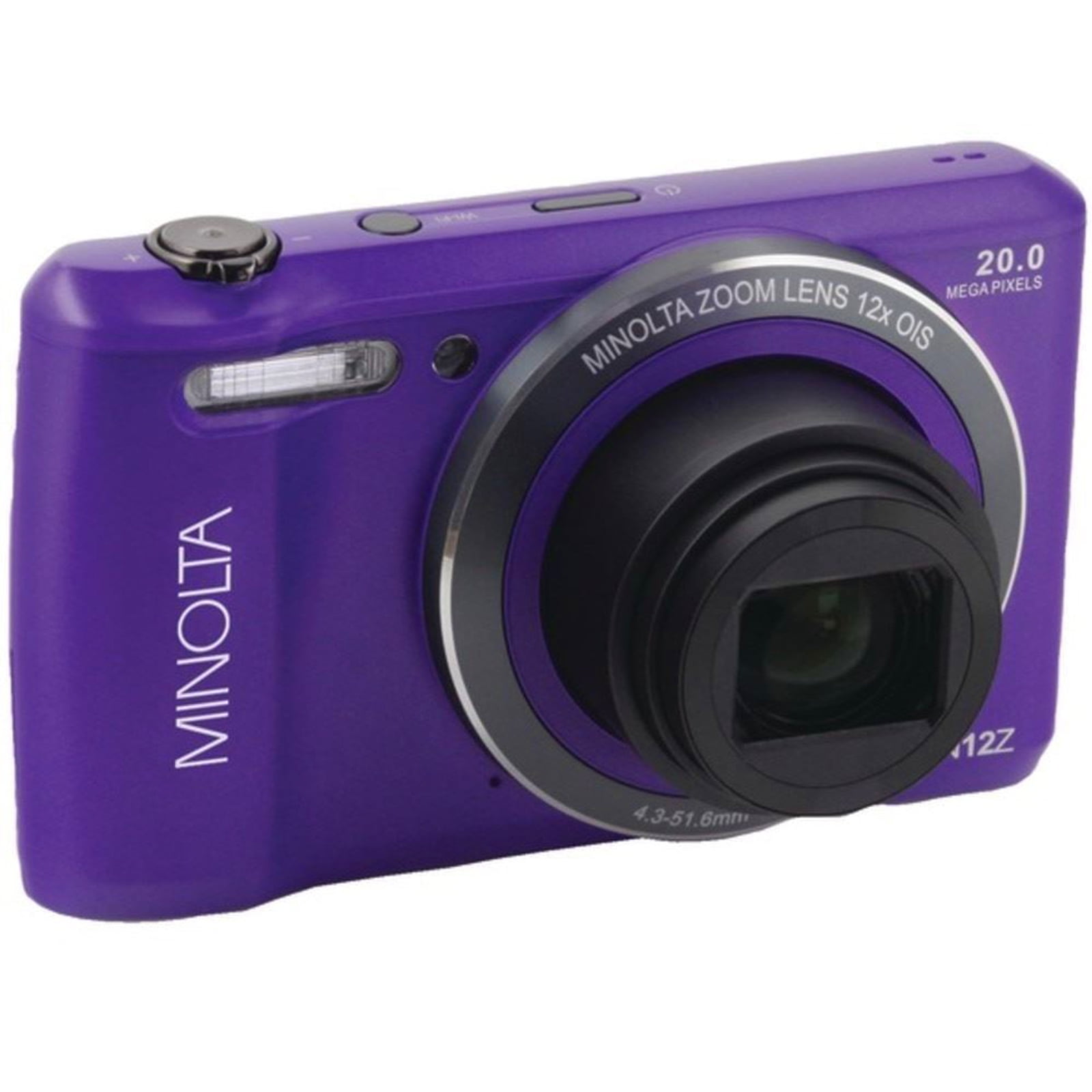Minolta 20 Mega Pixels HD Digi Camera w/12x Optical Zoom in Purple ...