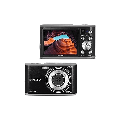 MINOLTA MN35Z 20 Megapixels Point & Shoot Camera 35X Zoom Purple ...