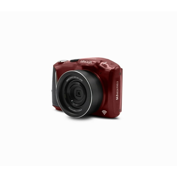 Minolta 64 Mega Pixels Digital Camera with 4K Video 60 FPS & WiFi, Red ...