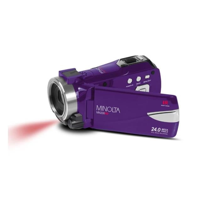 Minolta MN200NV 1080P FHD 24 MP Night Vision Camcorder with Wi-Fi ...