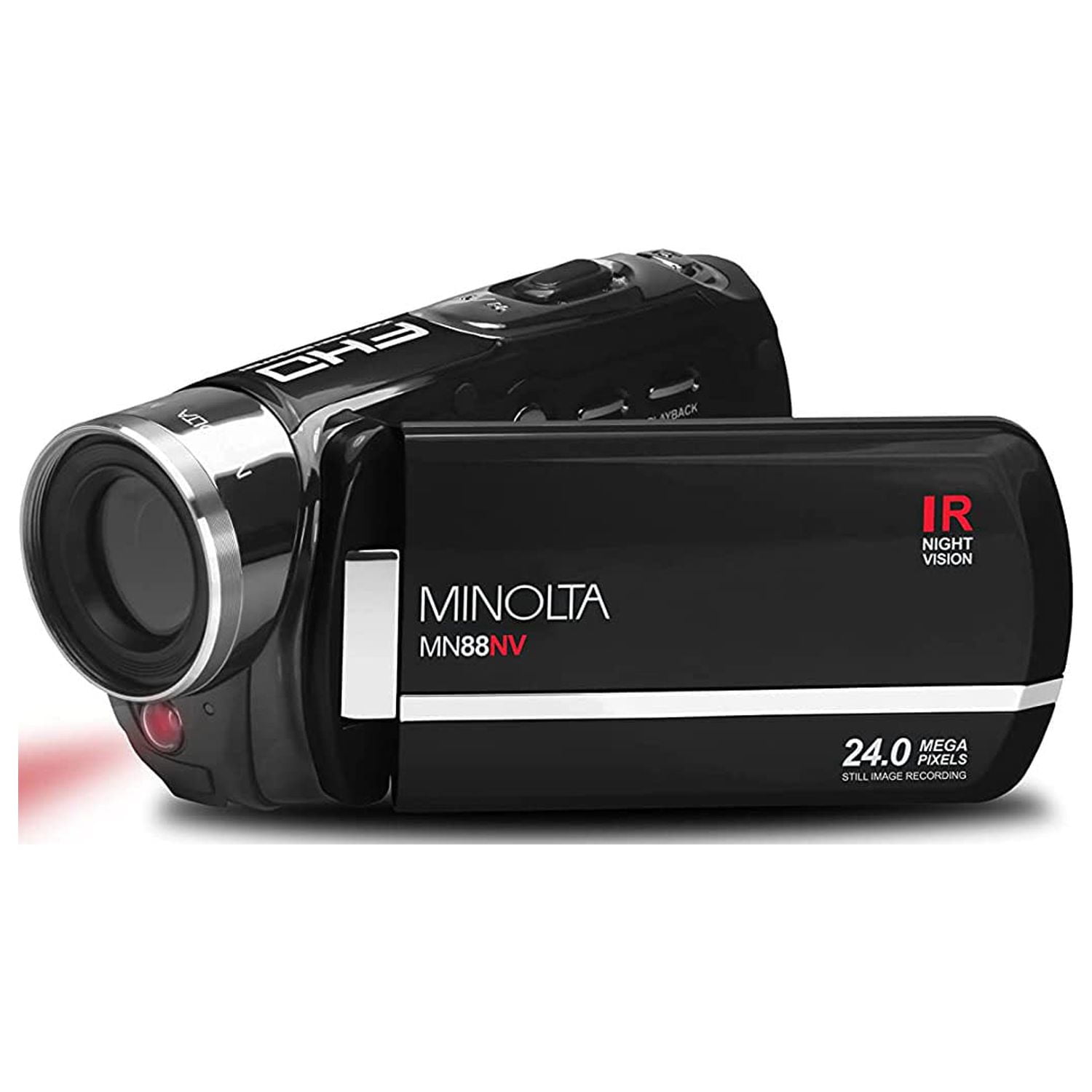 Minolta MN88NV 1080P FHD 24 MP Night Vision Camcorder - Black - Walmart.com