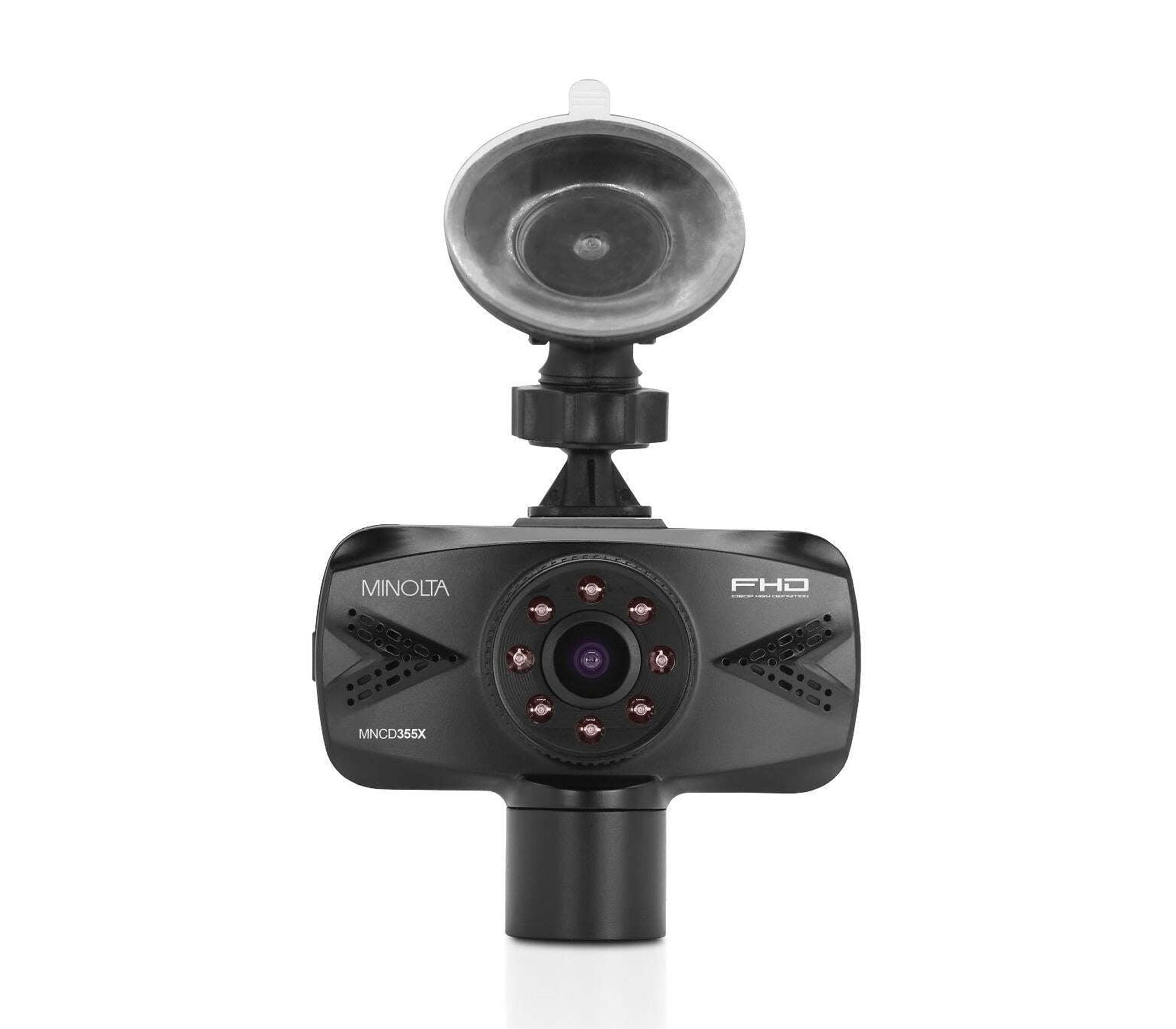 Minolta MNCD355X-BK MNCD355X 2-Channel 1080P Car Camcorder with 2.7 in ...