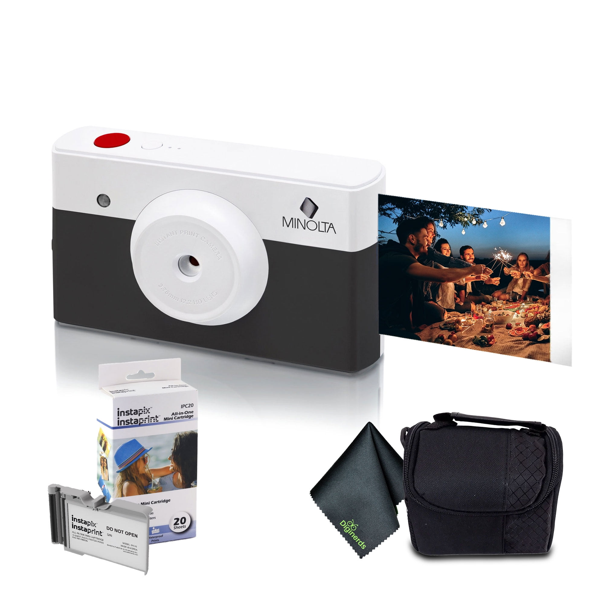 Minolta MNCP10-CH Instapix 2 in 1 Instant Print Digital Camera ...