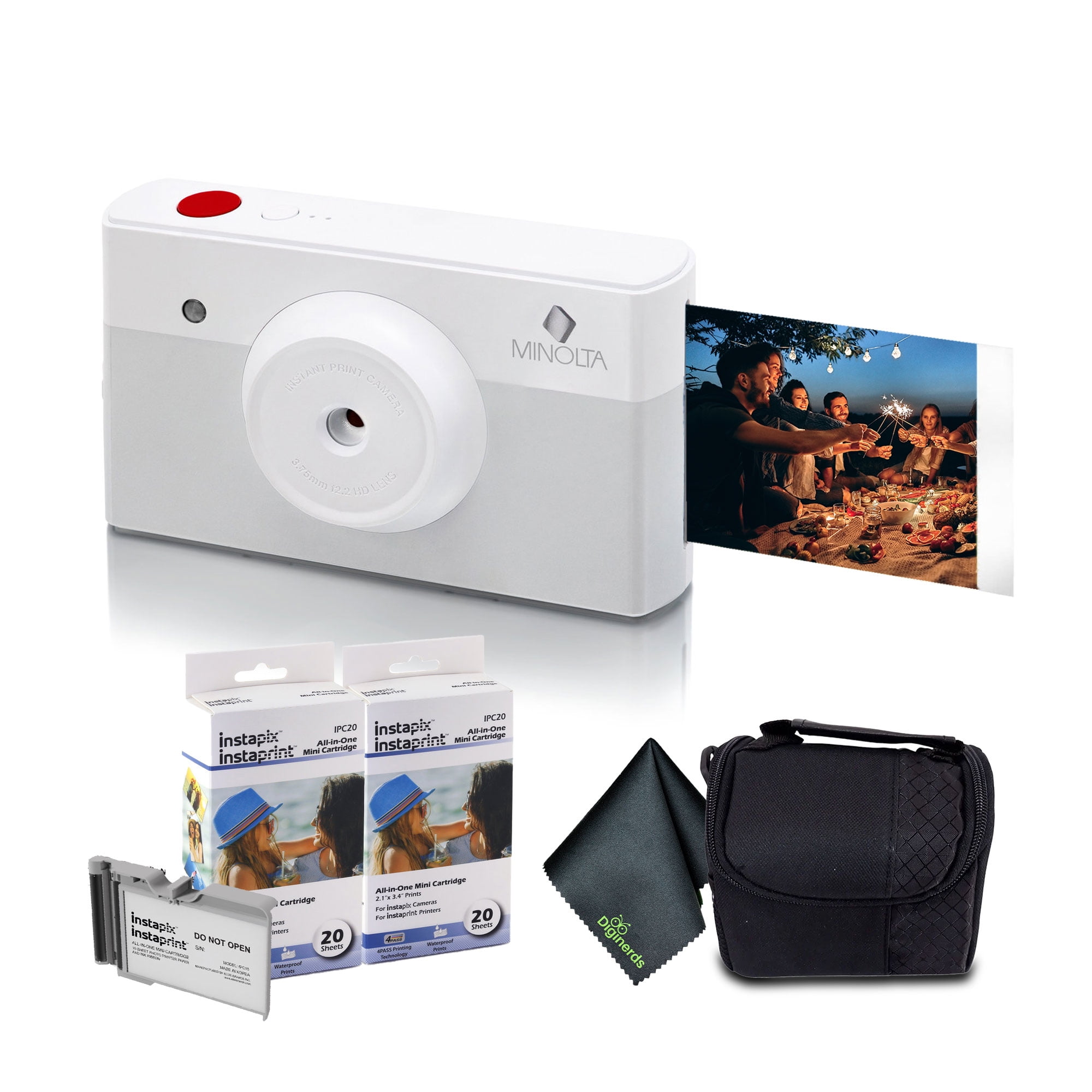 Minolta MNCP10-CH Instapix 2 in 1 Instant Print Digital Camera ...