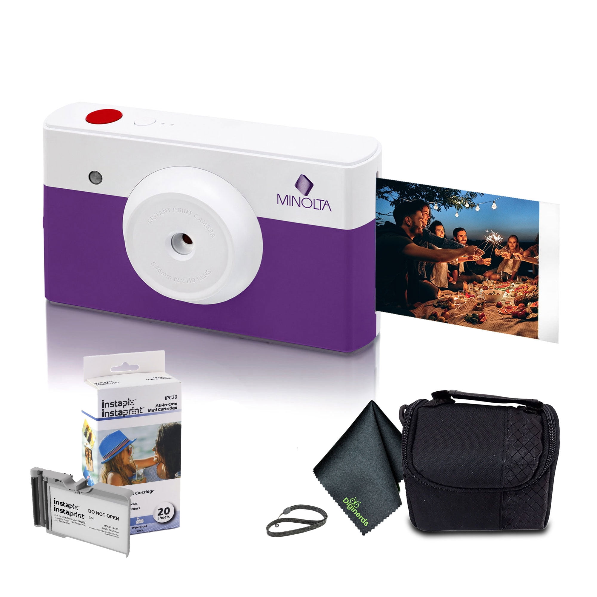 Minolta MNCP10-CH Instapix 2 in 1 Instant Print Digital Camera ...