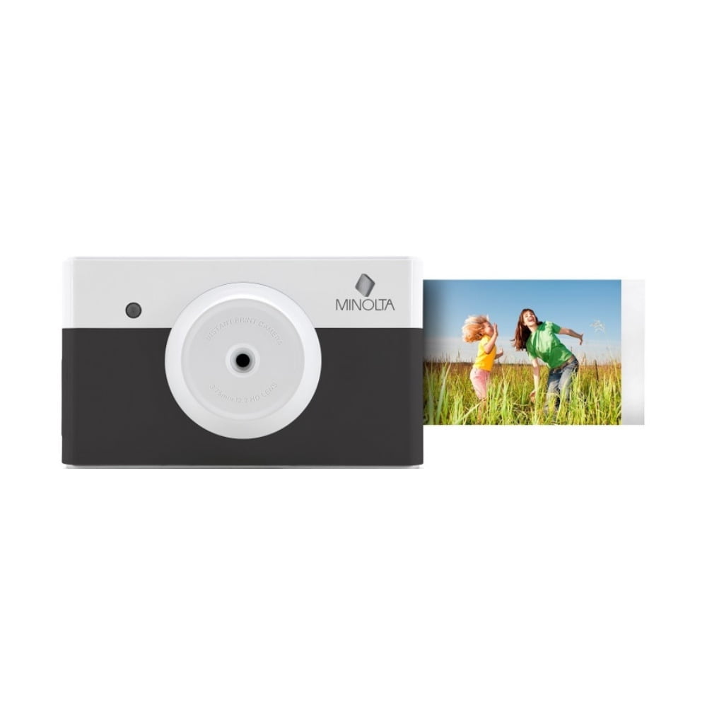 Minolta MNCP10 instapix Instant Print Camera (Charcoal) - Walmart.com