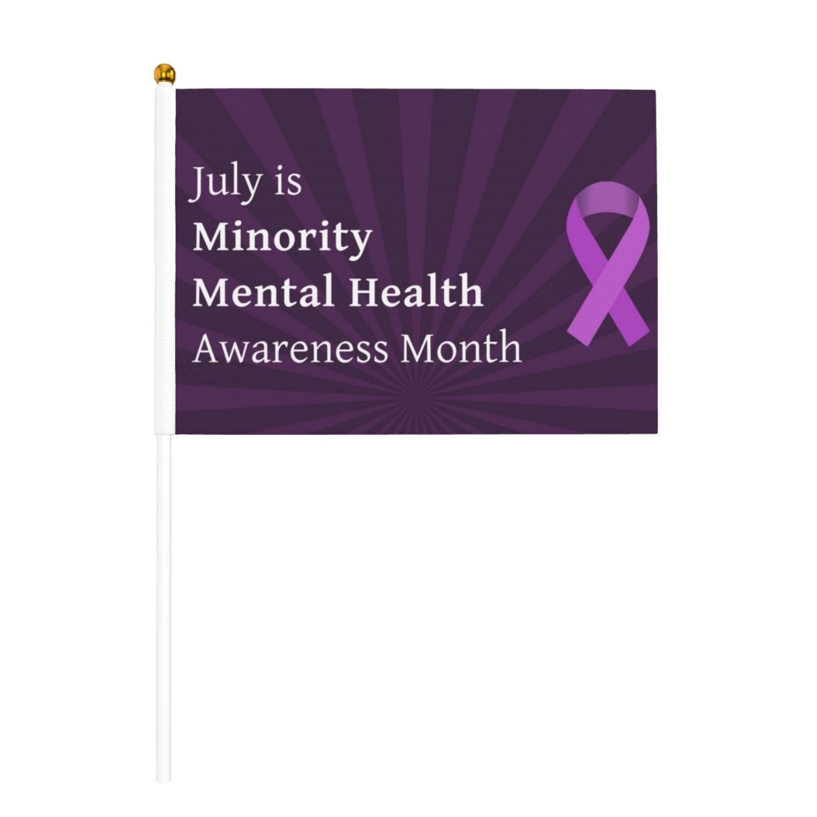 Minority Mental Health Awareness Month Flag Small Mini Hand Held Flags ...