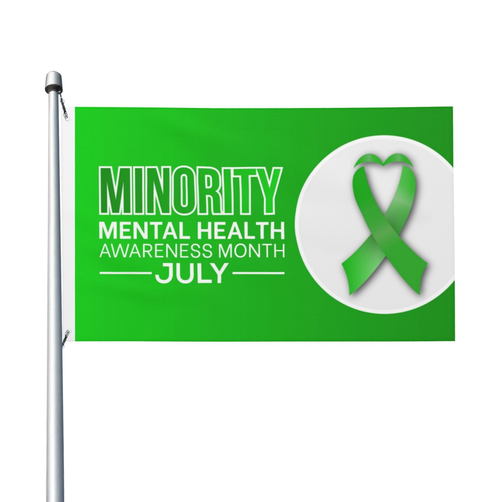 Minority Mental Health Awareness Month Garden Flags 3x5 Ft Decoration ...