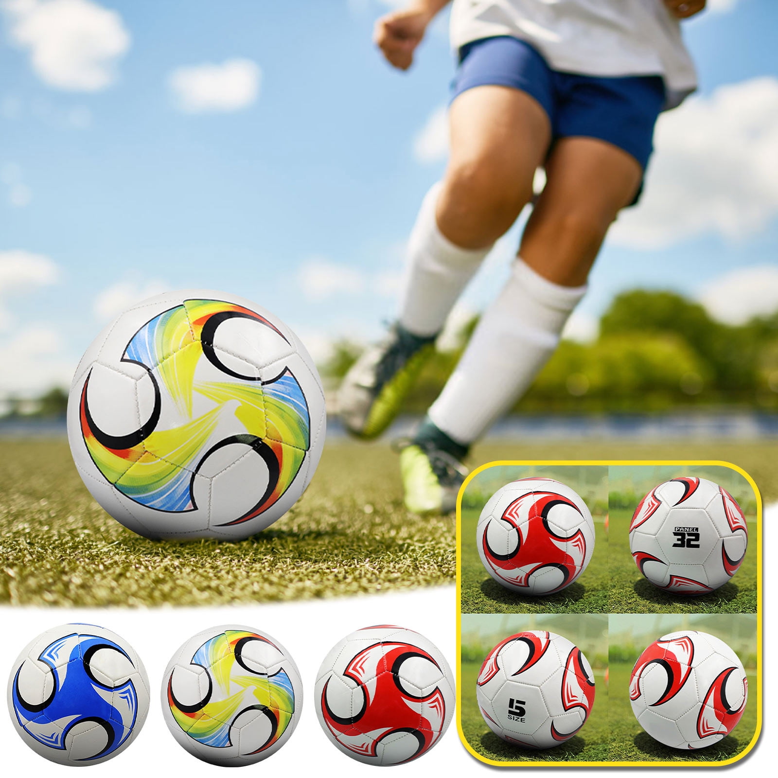 Minors Soccer Training Ball with Textured Grip for Outdoor Play on ...