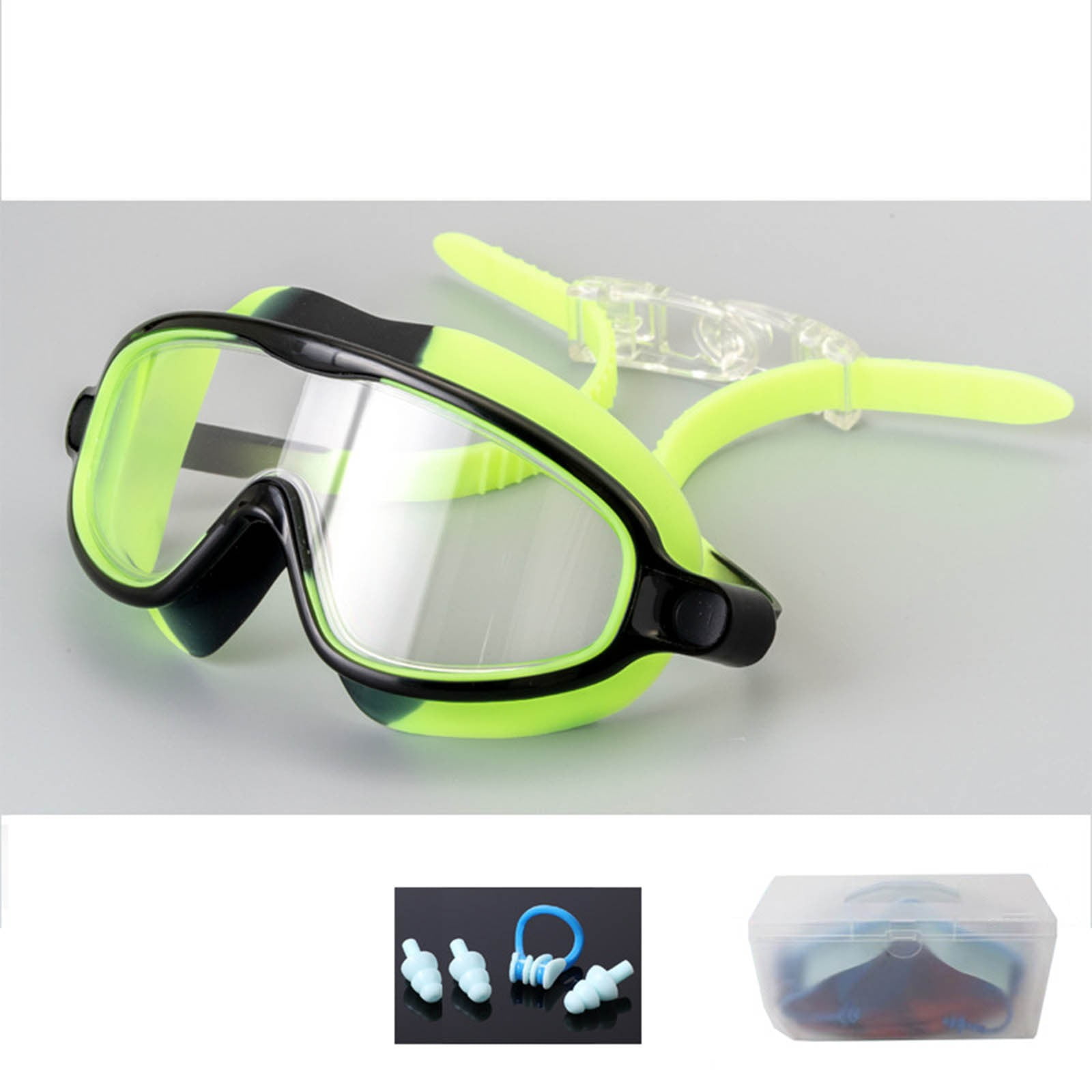 Minors Swimming Goggles Hd Anti-fog Large Frame Silicone Gasket Mask ...