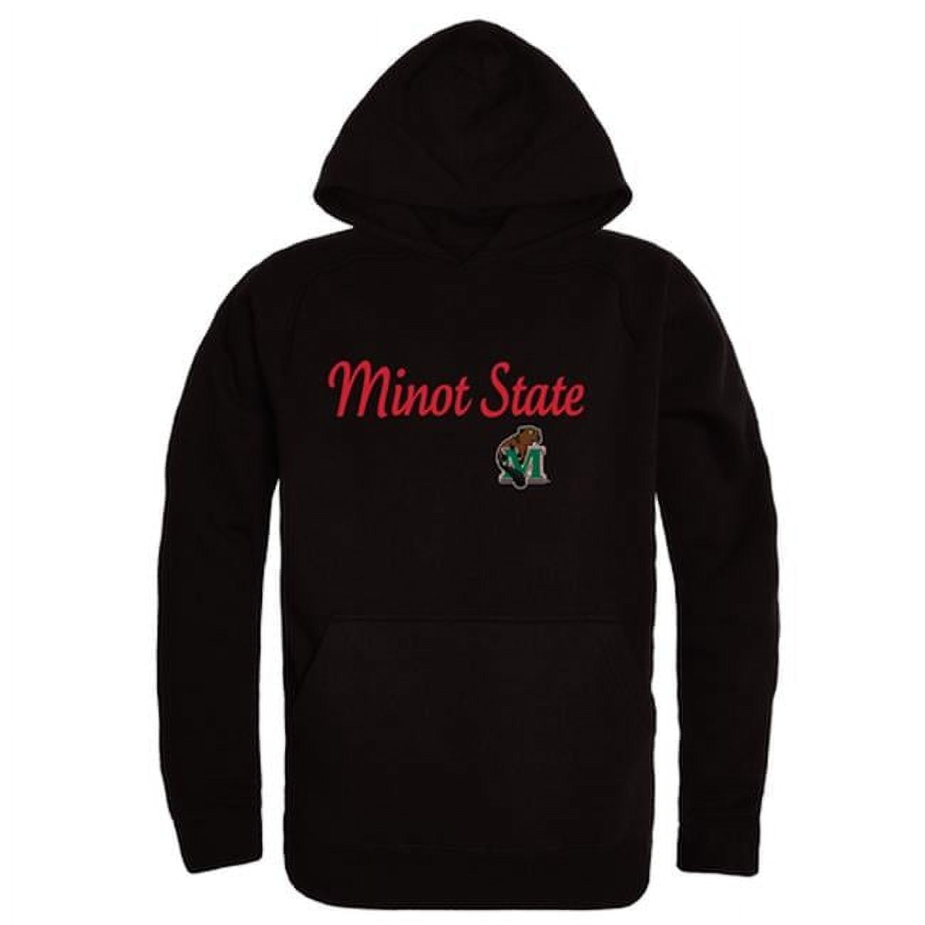 Minot State University Beavers Script Hoodie, Black - Extra Large ...