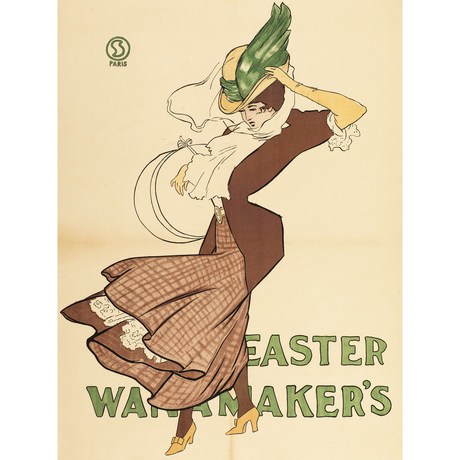 Minot Wanamaker's Magazine Easter 1909 Advert Extra Large Art Print ...