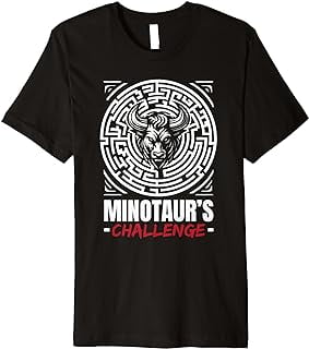 Minotaur Maze Mythical Creature Greek Mythology Premium T-Shirt ...