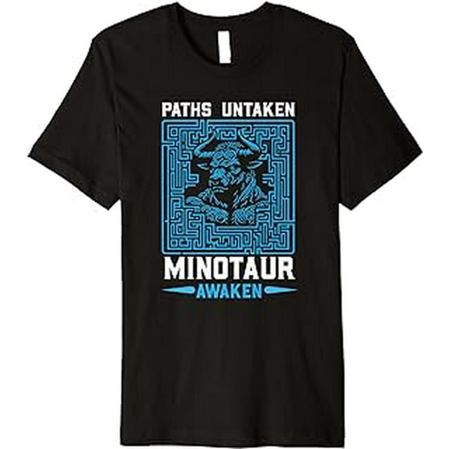 Minotaur Maze Mythical Creature Greek Mythology Premium T-Shirt ...