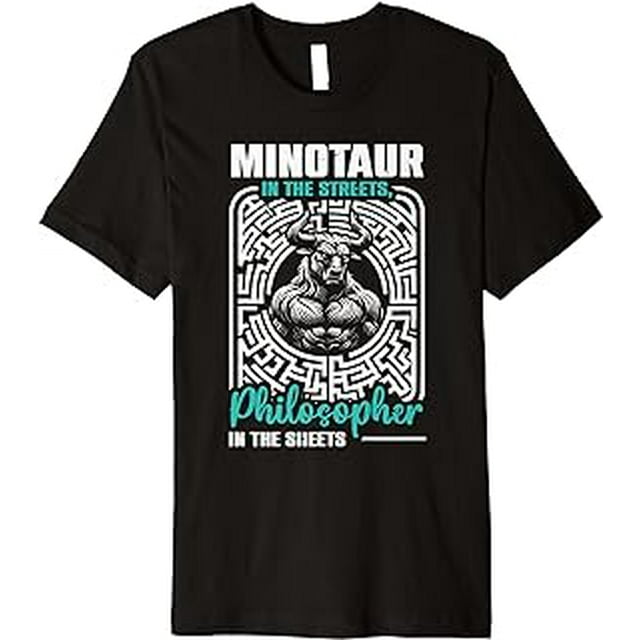 Minotaur Maze Mythical Creature Greek Mythology Premium T-Shirt ...