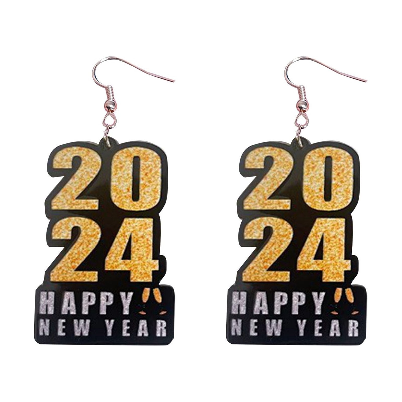 Minsida 2024 Numbers New Year Earrings Novel Acrylic Long Style 2024 Pendant Earrings 2024 ...