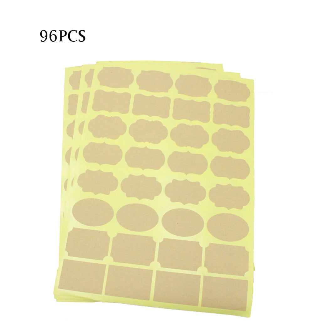 Minsida Kraft Paper Chalkboard Label Stickers for Oil Bottles Jars or ...