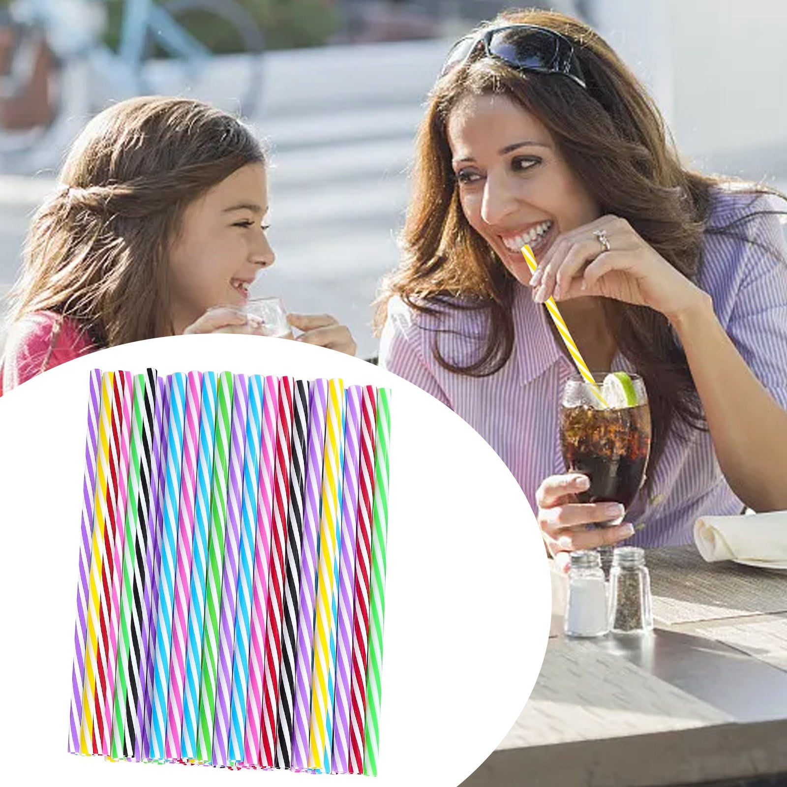 Minsida Reusable Hard Dishwasher Smoothie Juice Hot Drink (0.25" Diameter 9.05" Length) plus ...