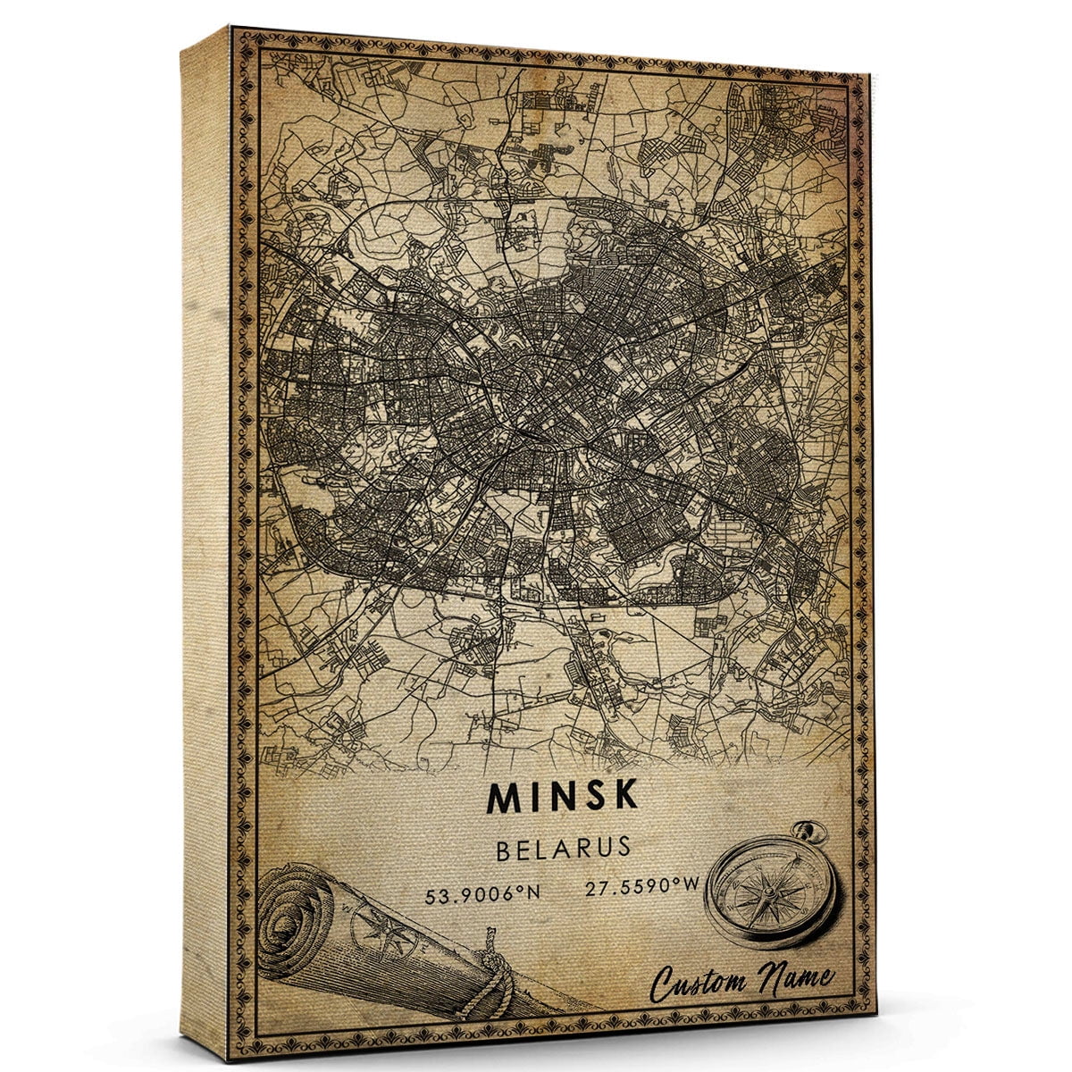 Minsk Map Poster, Belarus Map Art Poster, Canvas, Minsk Map City style ...