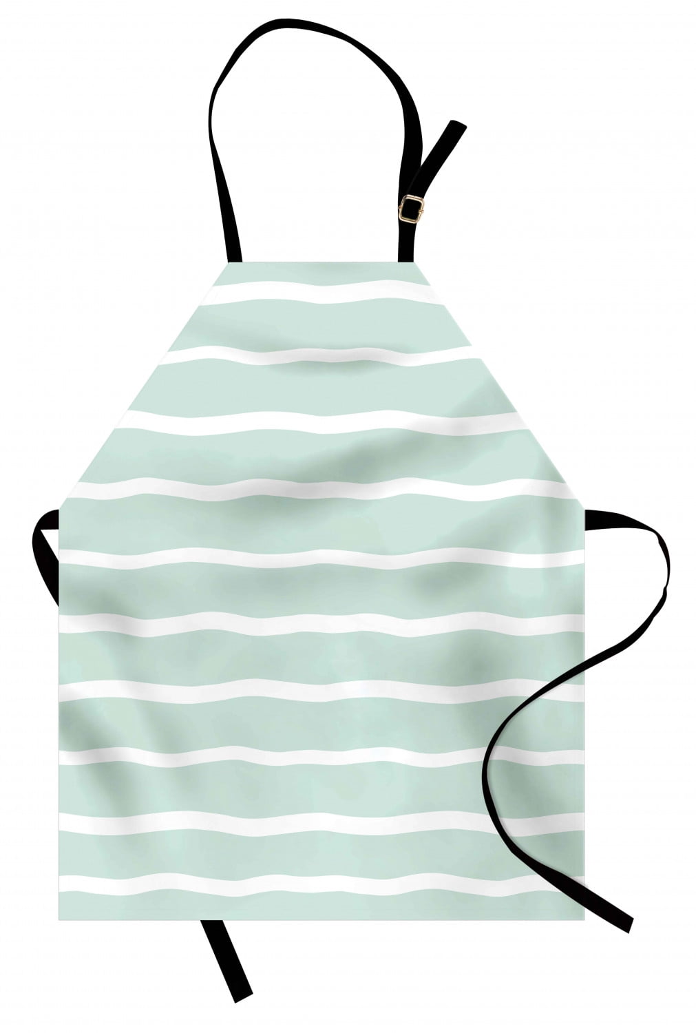 Mint Apron Horizontal Wavy Lined Color Striped Abstract Soft Toned ...
