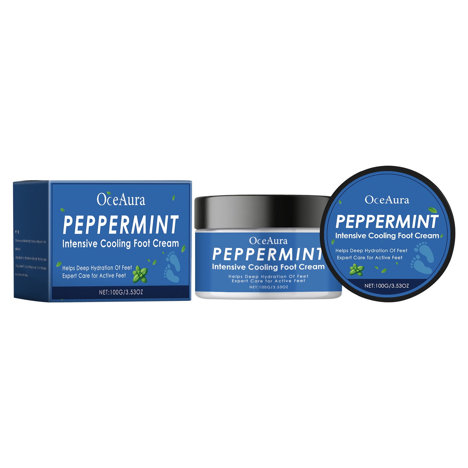 Mint Cool Foot Cream Moisturizes, Repairs Dry and Rough Skin, Relieves ...
